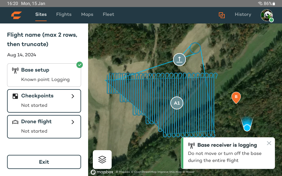 Field set-up with Wingtra GROUND