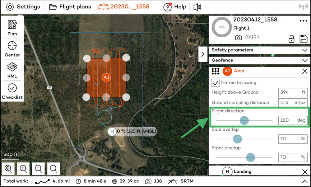 How to choose the optimal flight direction