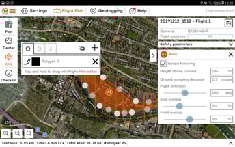 Using KML files for flight planning