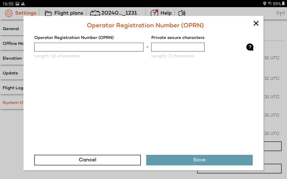 OPRN (Operator Registration Number)