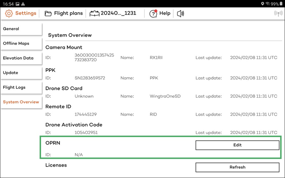 OPRN (Operator Registration Number)