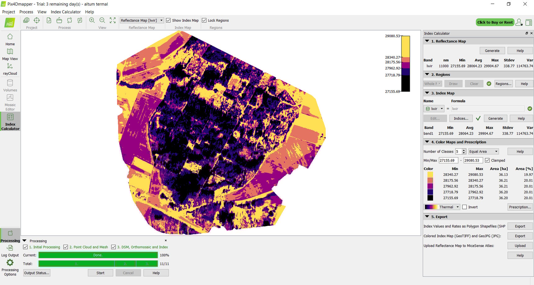 Process Altum images with Pix4Dmapper