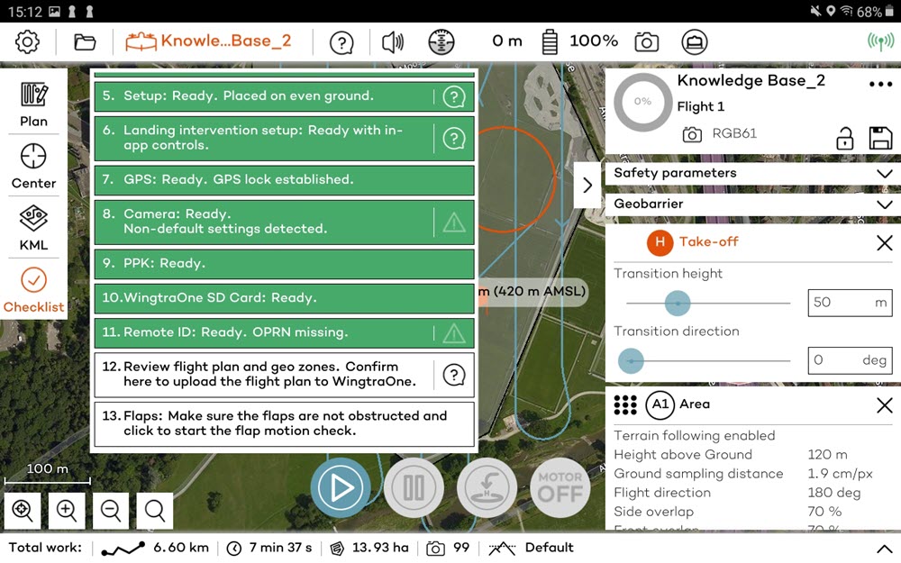 Pre-flight checklist