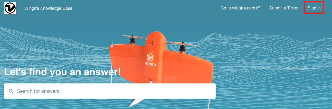 How to login to the Customer Portal of Wingtra Knowledge Base