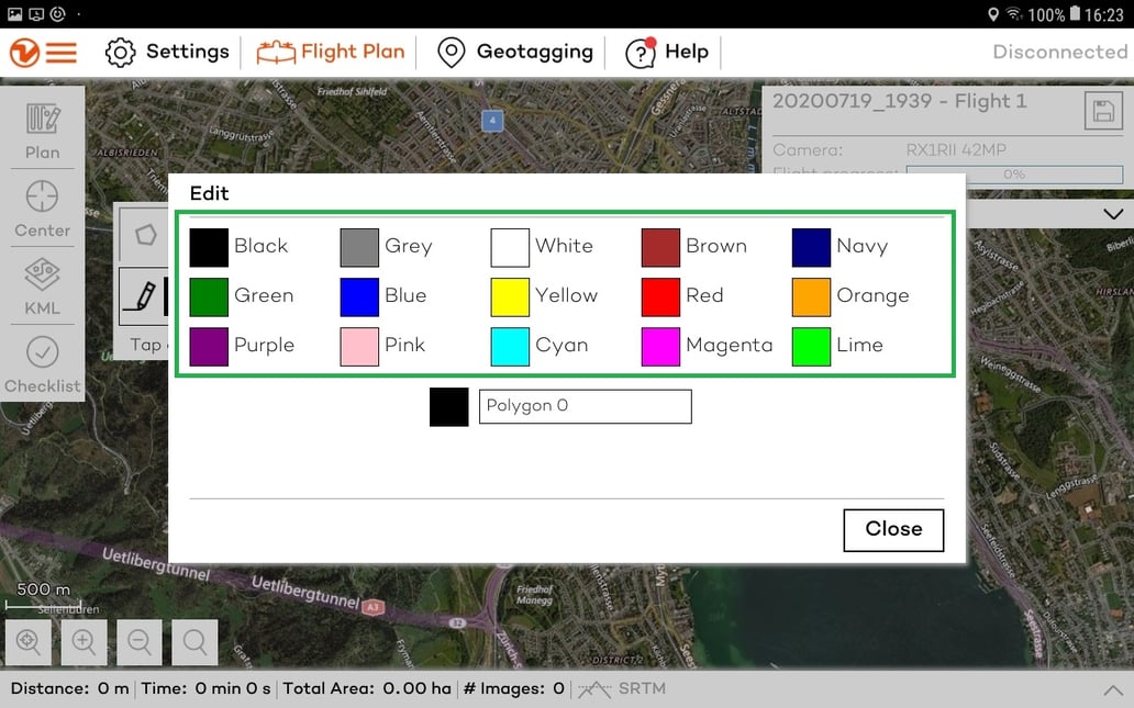 Using KML files for flight planning