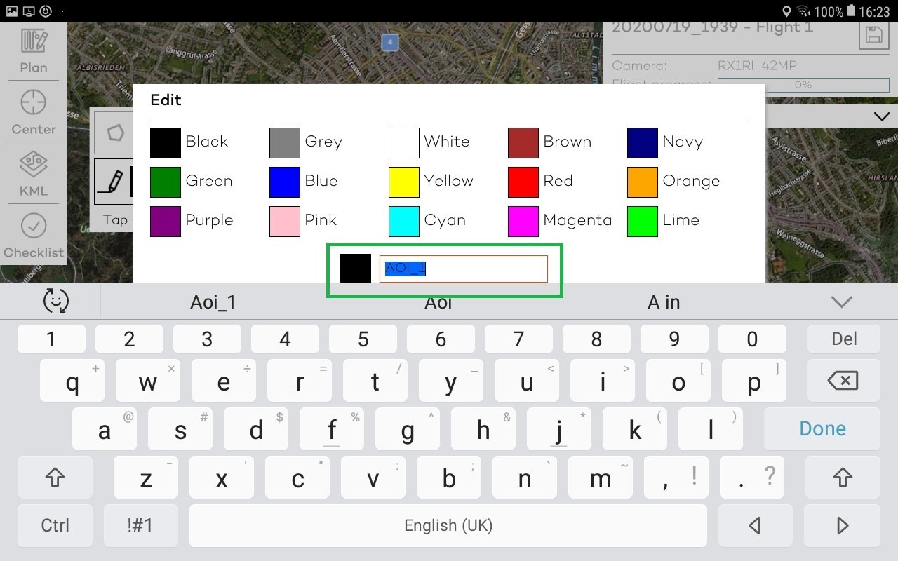Using KML files for flight planning