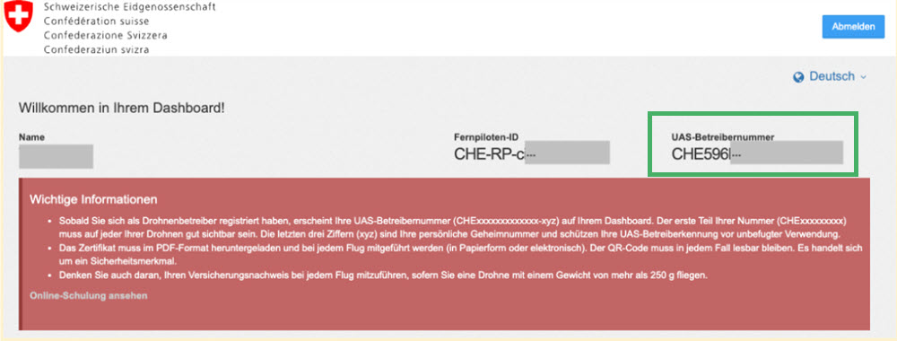 OPRN (Operator Registration Number)