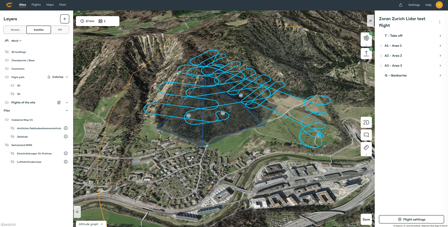 Flying in dynamic terrains