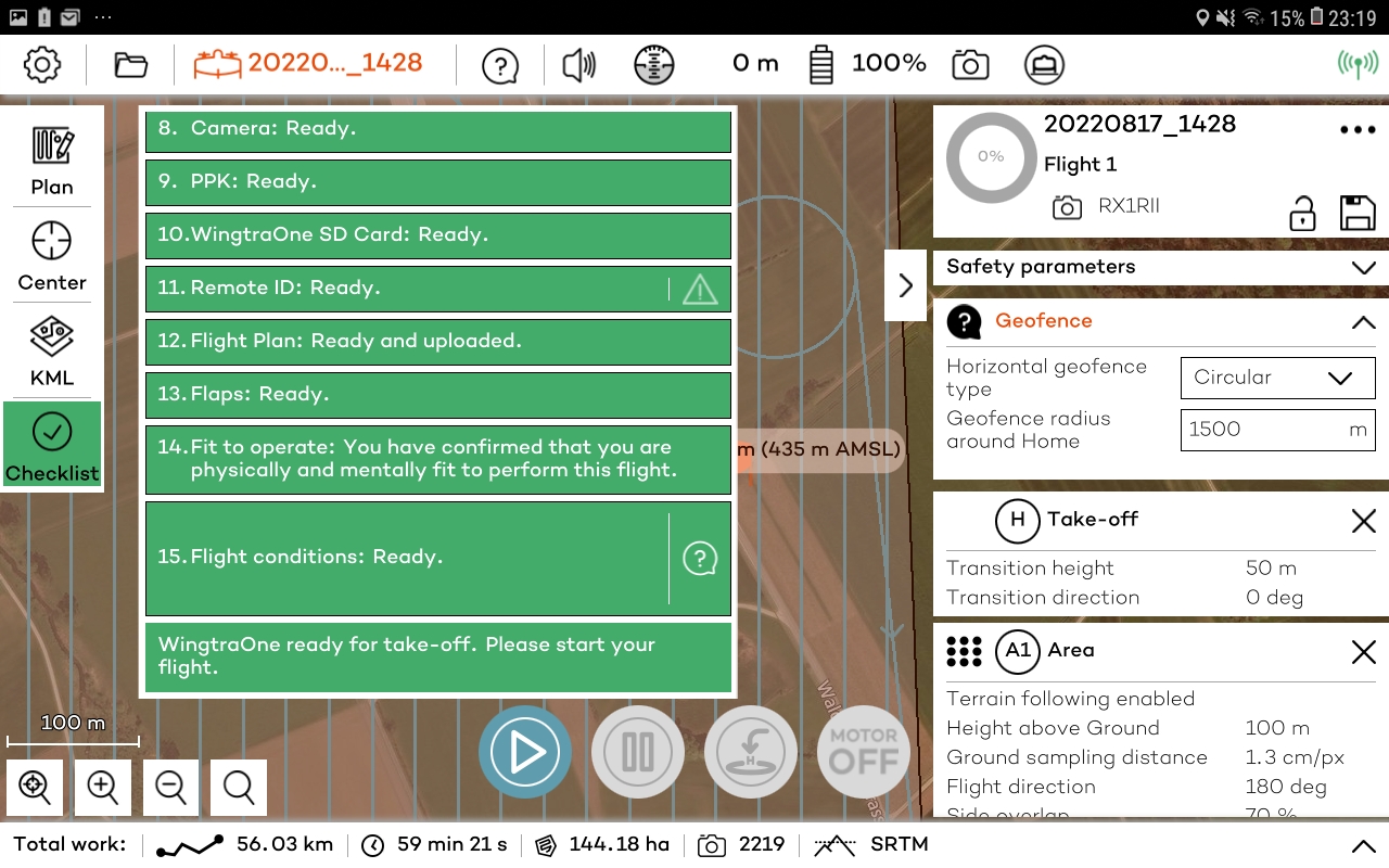 Pre-flight checklist